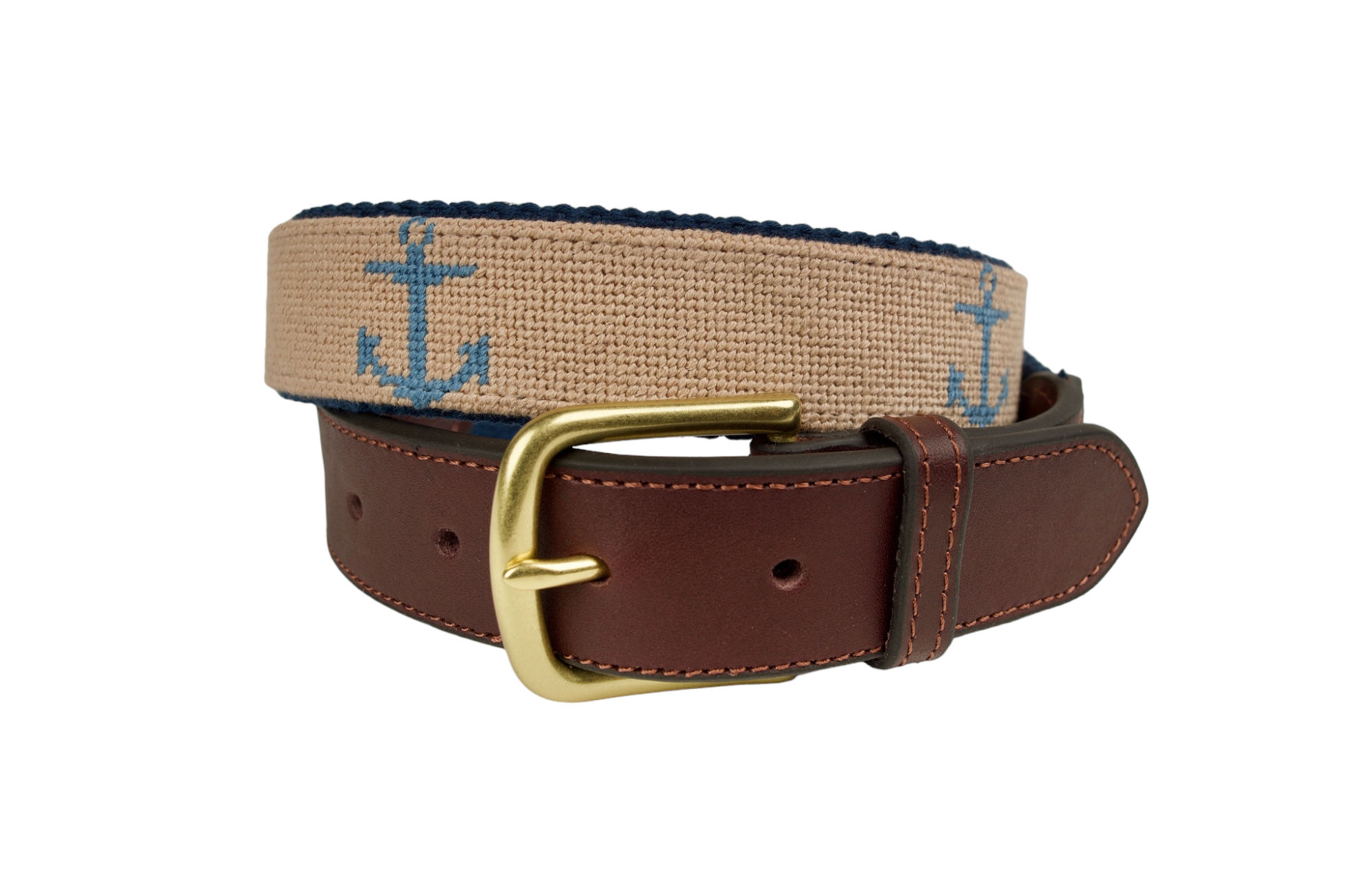 Anchor Tan Needlepoint Canvas Belt – needlegolf